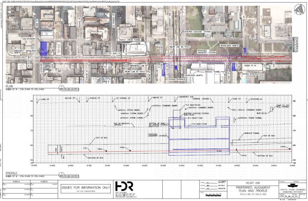 Relief Line South Station and Alignment Plans – Steve Munro