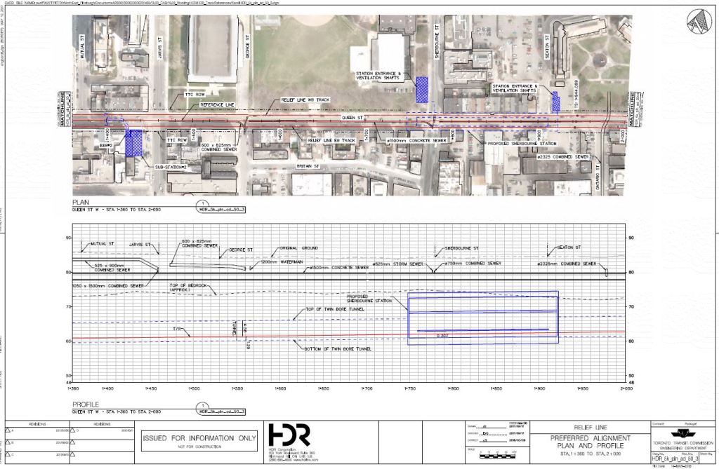 Relief Line South Station and Alignment Plans – Steve Munro