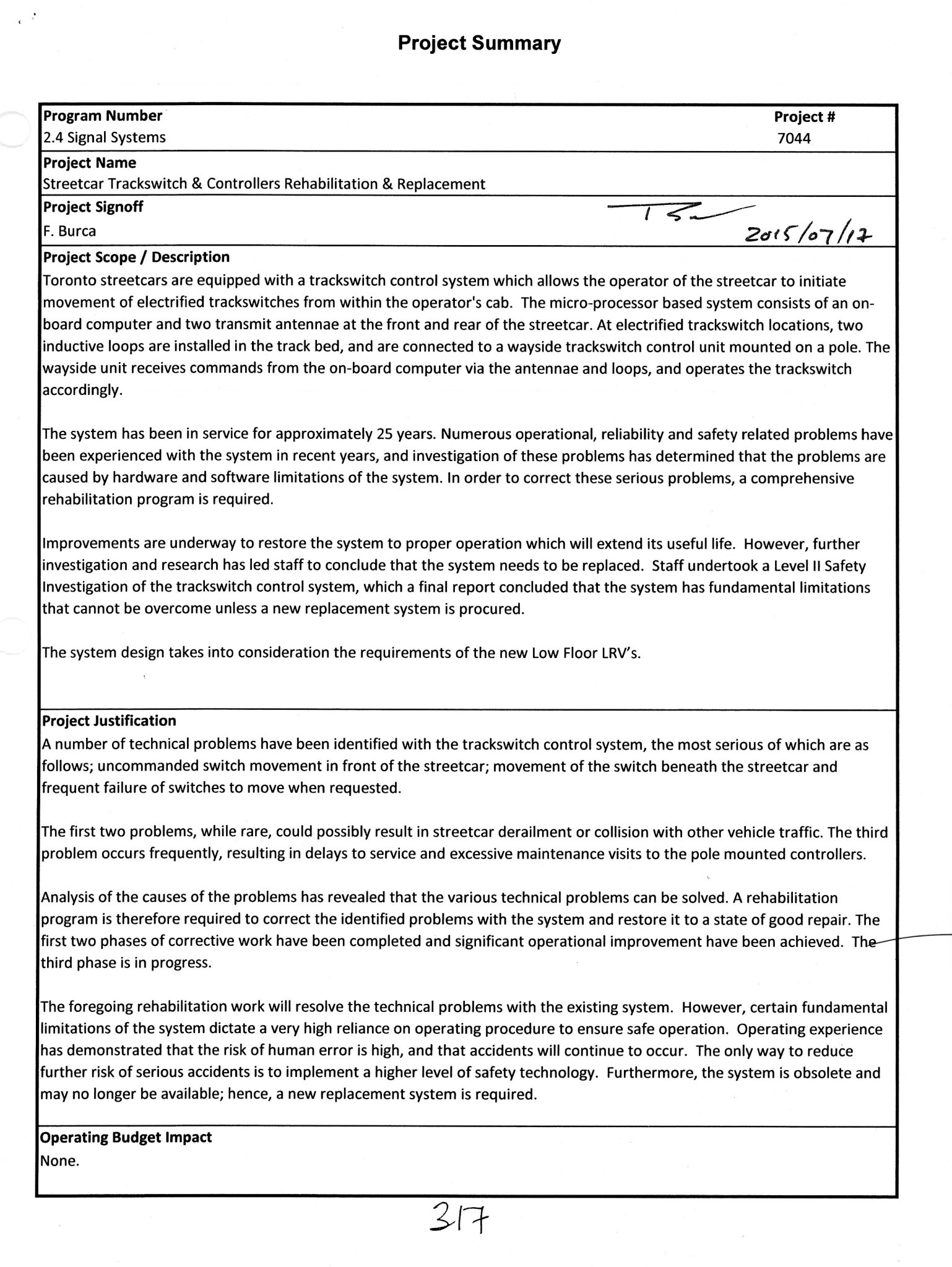 TTC Streetcar Overhead Maintenance Audit – Steve Munro