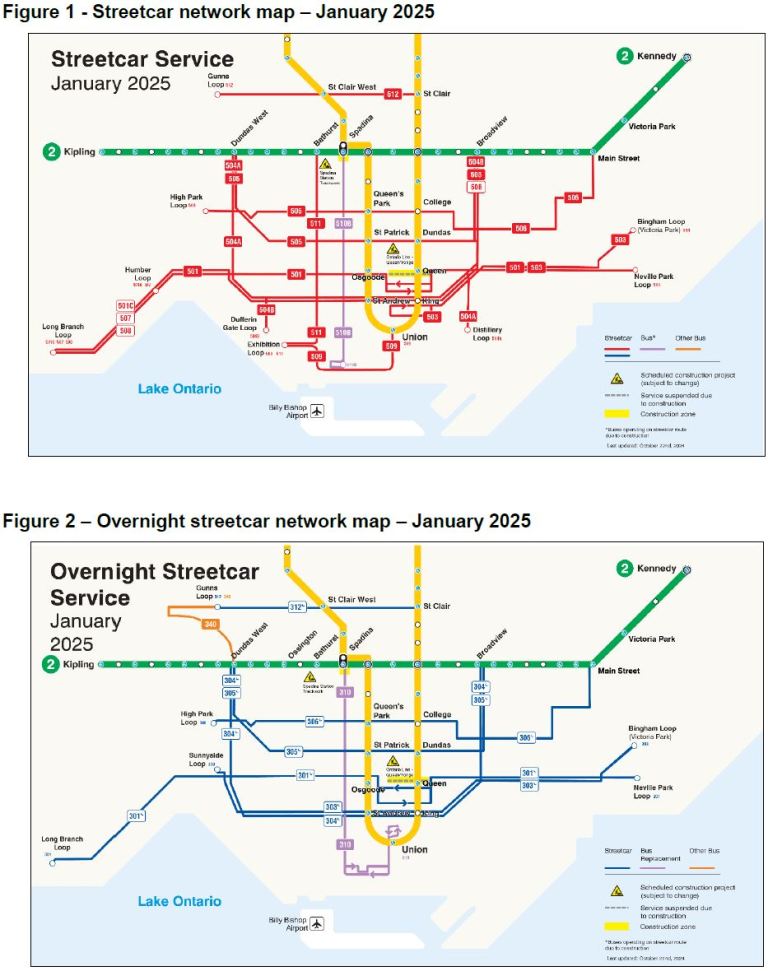 TTC Service Changes Effective Sunday, January 5, 2025 (Updated) – Steve ...