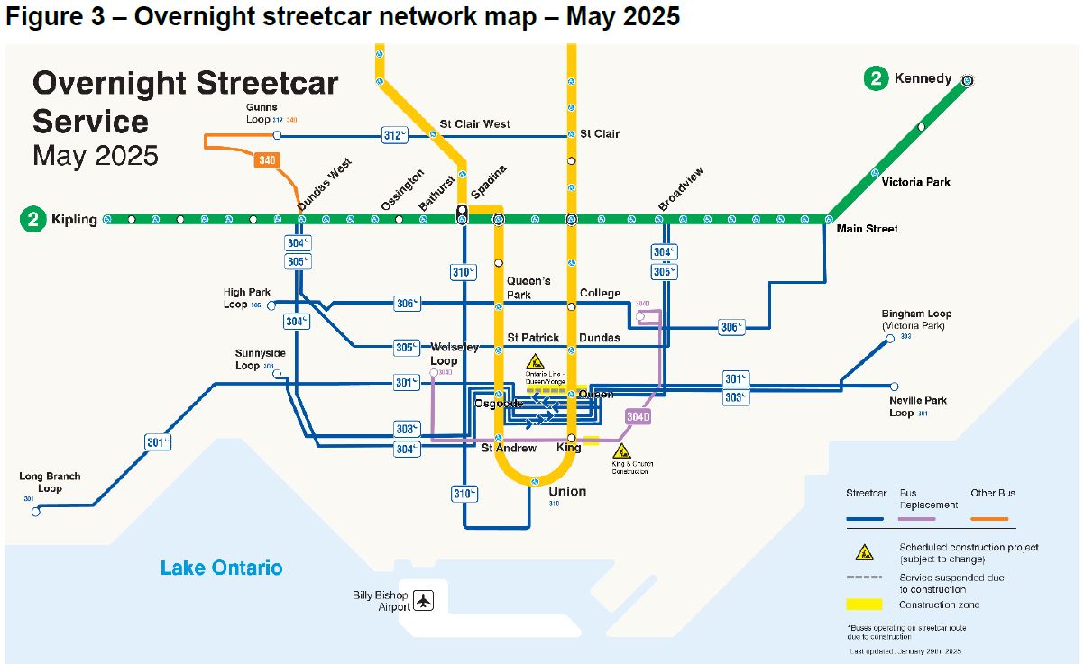 TTC Service Changes Effective May 11, 2025 – Steve Munro